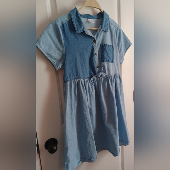 wonder nation | Dresses | Denim Color Block Dress | Poshmark